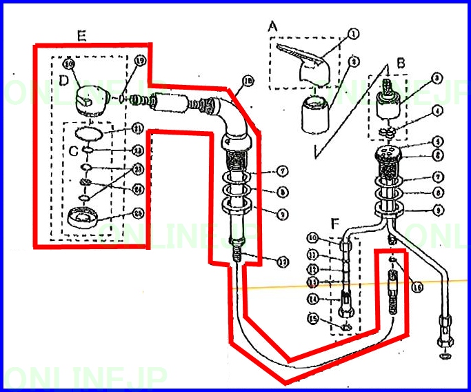 800055 K13-481SUH用 シャワーセット・581SH・AS 【ミズタニバルブ】のことなら配管 水道 部品・水まわりの専門店 ...