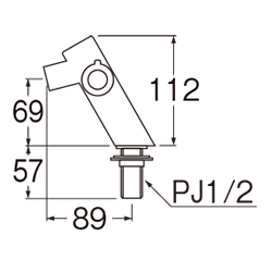 Y504H-13 立水栓（トイレカウンター用）【SANEI株式会社】のことなら配管 水道 部品・水まわりの専門店ONLINE JP（オンライン）